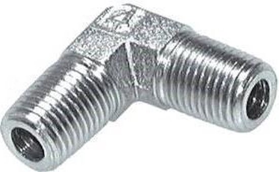 3/4'' NPT Buitendraad Verzinkt Stalen L-Fitting 90graden 200 Bar - Hydrauliek -... | bol