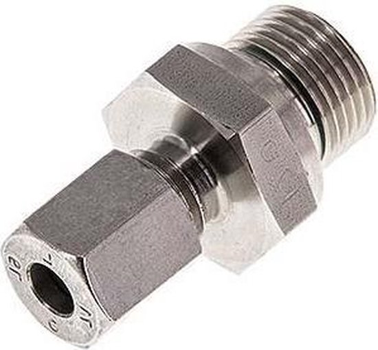 G 3/4'' Buitendraad x 12L RVS Rechte Knelfitting met FKM Afdichting 315 Bar DIN 2353 -... | bol