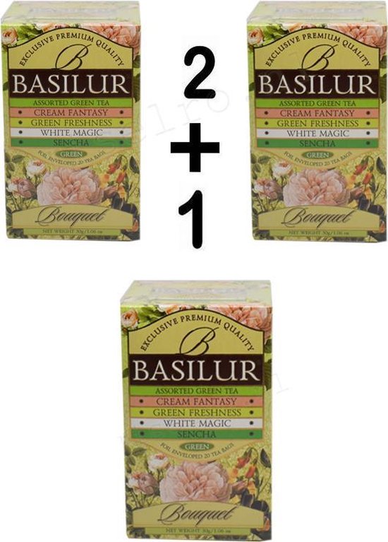 Basilur Tea - Assorted Green Teas - 3 X dozen | bol