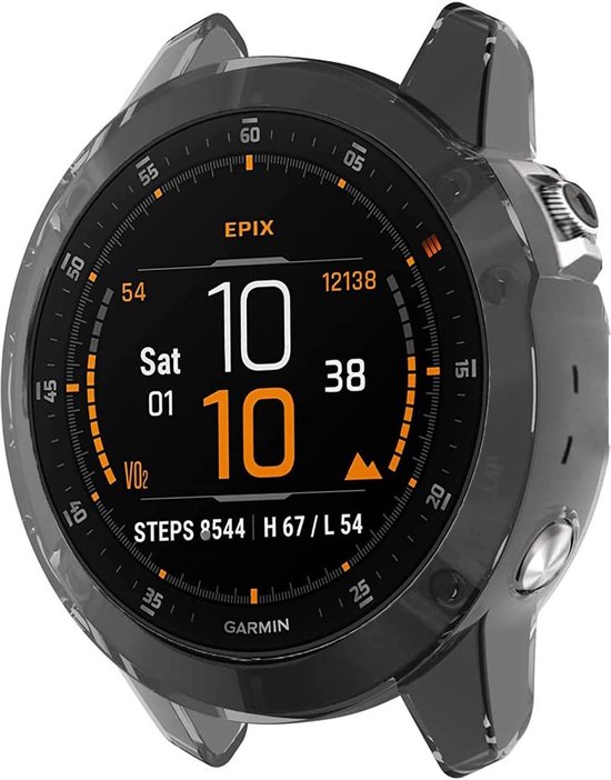 Strap-it Garmin Epix Gen 2 TPU case - zwart - hoesje - beschermhoes ...