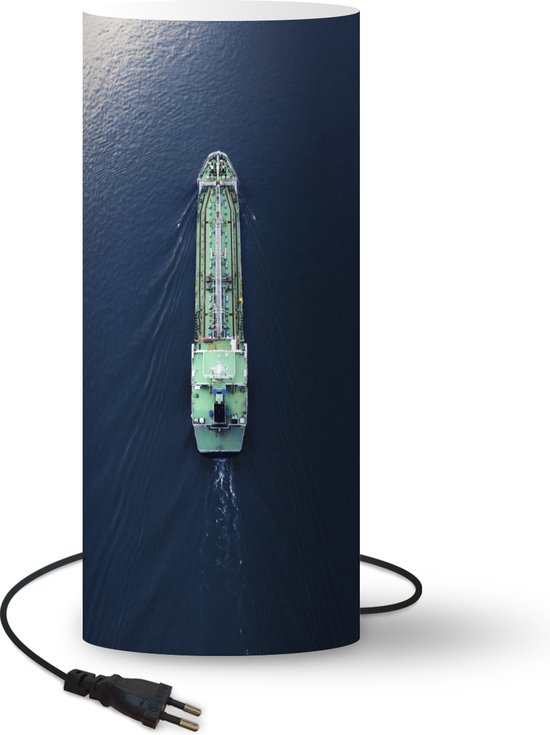 Lamp - Nachtlampje - Tafellamp slaapkamer - olietanker op de blauwe zee ...
