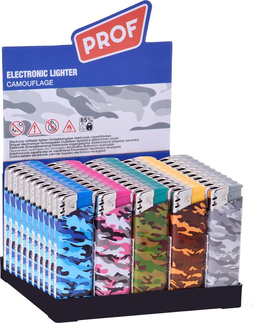 Prof - Aansteker – “ Camouflage “design - 50 stuks – Lighter - Briquet ...