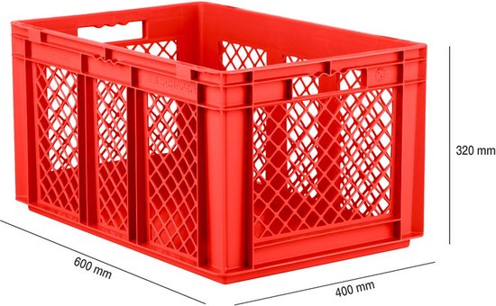 Euro Box Serie EF 600, vervaardigd van PP, geperforeerde wanden ...