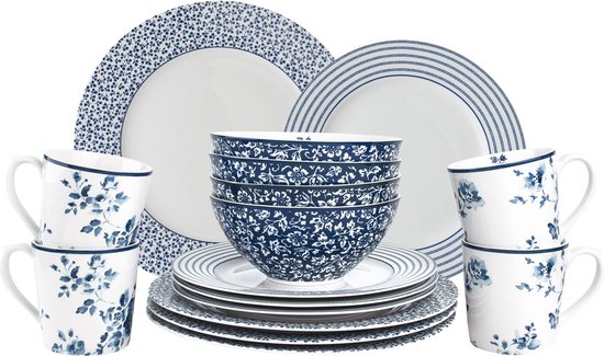 Laura Ashley Blueprint Collectables Serviesset - Servies - 4 persoons ...