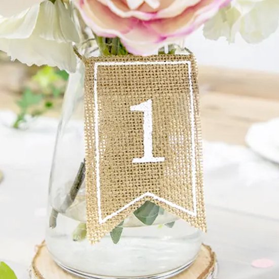 Numéros de table Jute 1-20 | bol.com