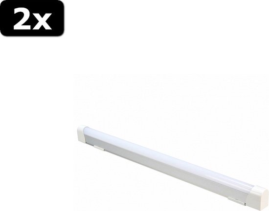 2x LED Balk 60 cm, 9 Watt 4000K, 850 lumen | bol.com