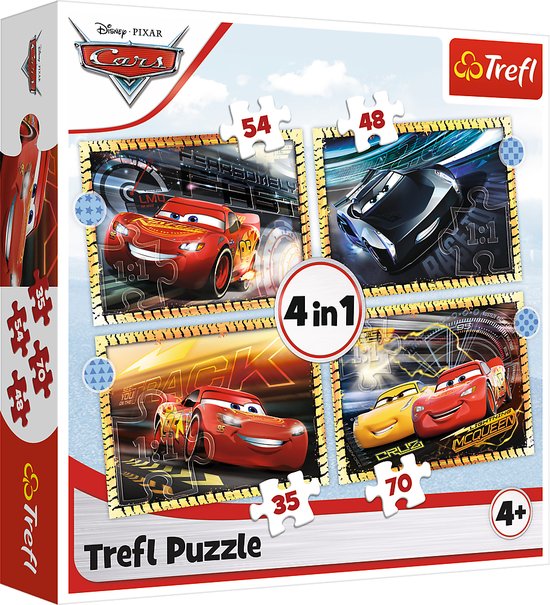 Cars Disney 4-in-1 Puzzel | bol.com