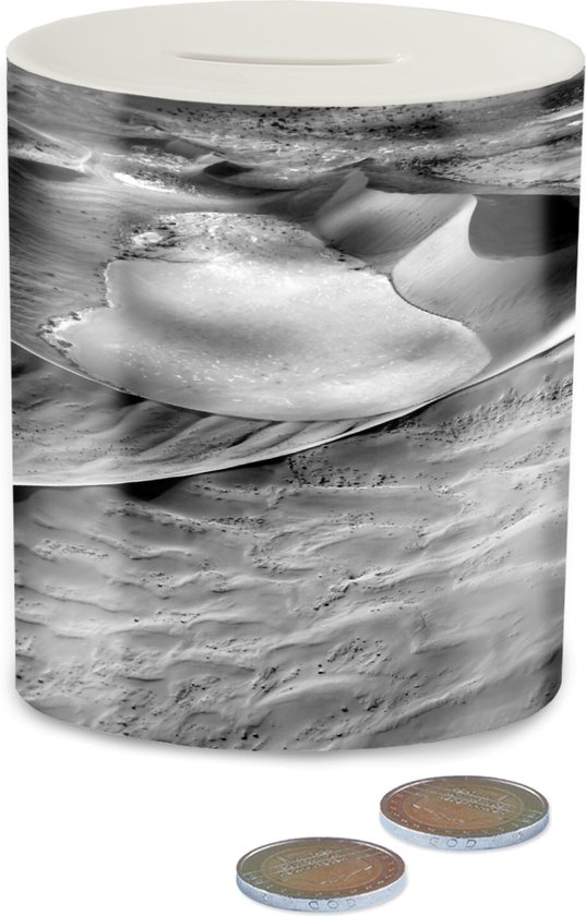 Spaarpot - Spaarblik - Woestijnlanschap in Namibië - zwart wit ...