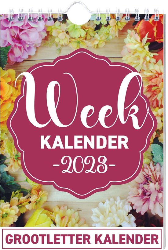 Bloemen Grootletter - Weekkalender - 2023 | bol.com
