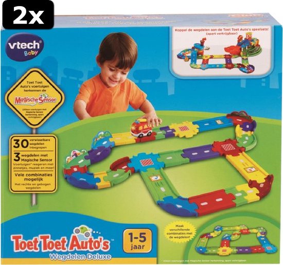 2x Vtech Toet Toet Auto's Wegdelen Deluxe - Interactief Speelgoed - 1 ...