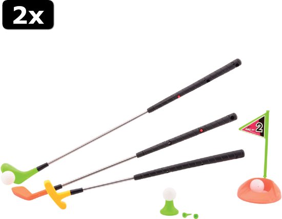 2x Sports Active Golfset met 3 verlengbare clubs | bol.com