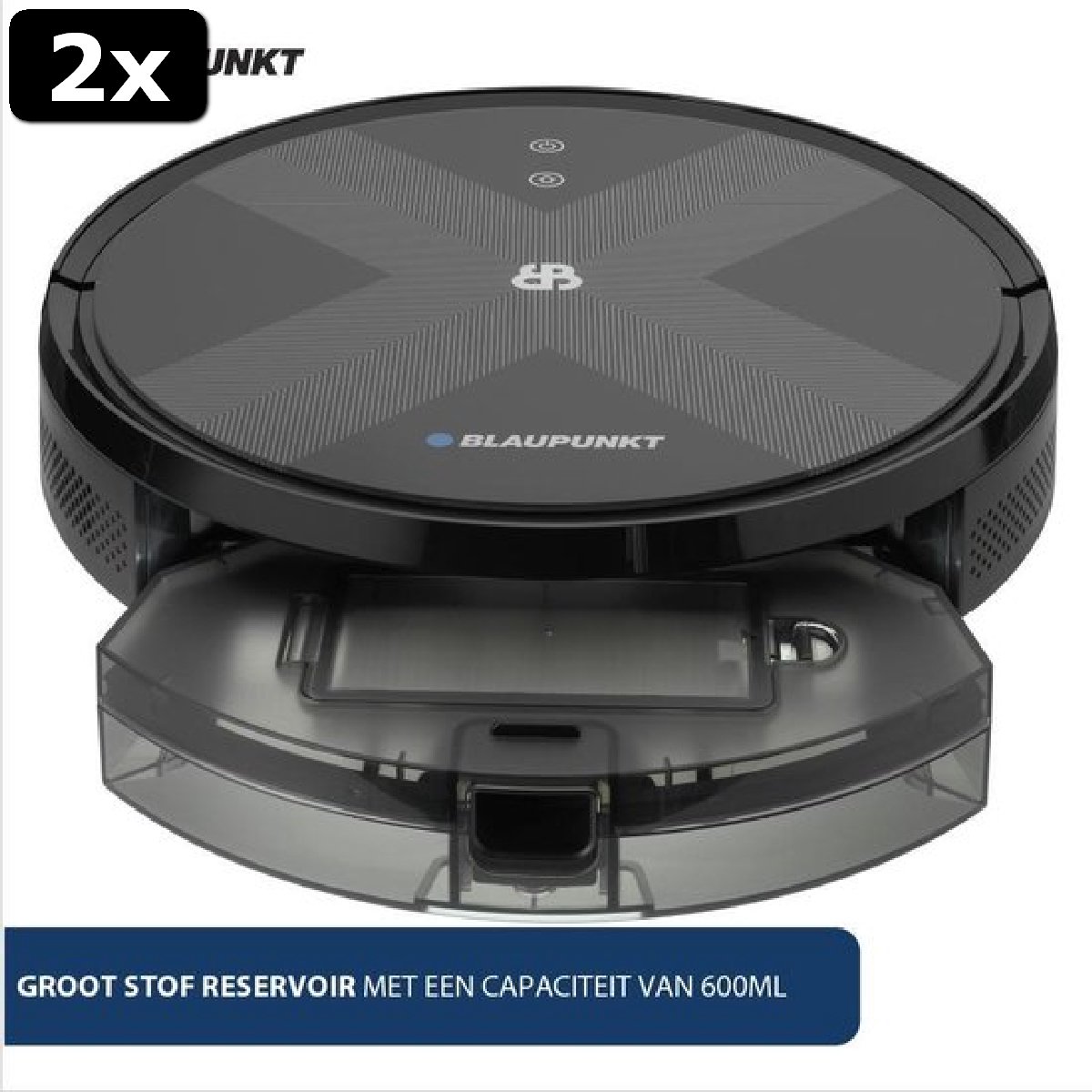 2x Blaupunkt Bluebot XVAC BPK-VCBB1XVB ‚Äì Robotstofzuiger met optie ...