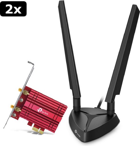2x TP-Link Archer TXE75E - Netwerkadapter - AXE5400 - Wi-Fi 6E | bol.com