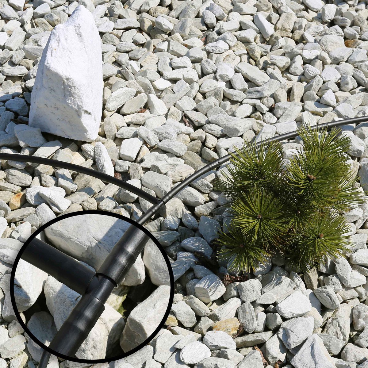 Bruine druppelleiding 16mm - 2.0 l/h + Gardena kraanaansluiting - MADE ...