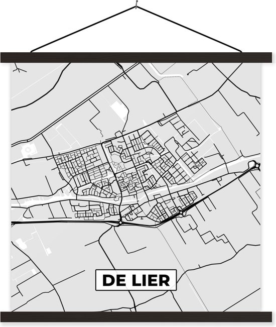 Posterhanger incl. Poster - Schoolplaat - Plattegrond - De Lier - Kaart ...