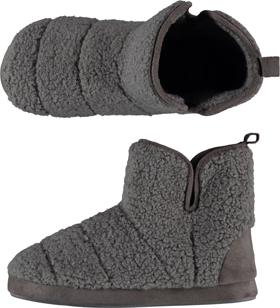 Hoge dames sloffen Teddy | Blauw | Maat 41/42 | Pantoffel dames ...