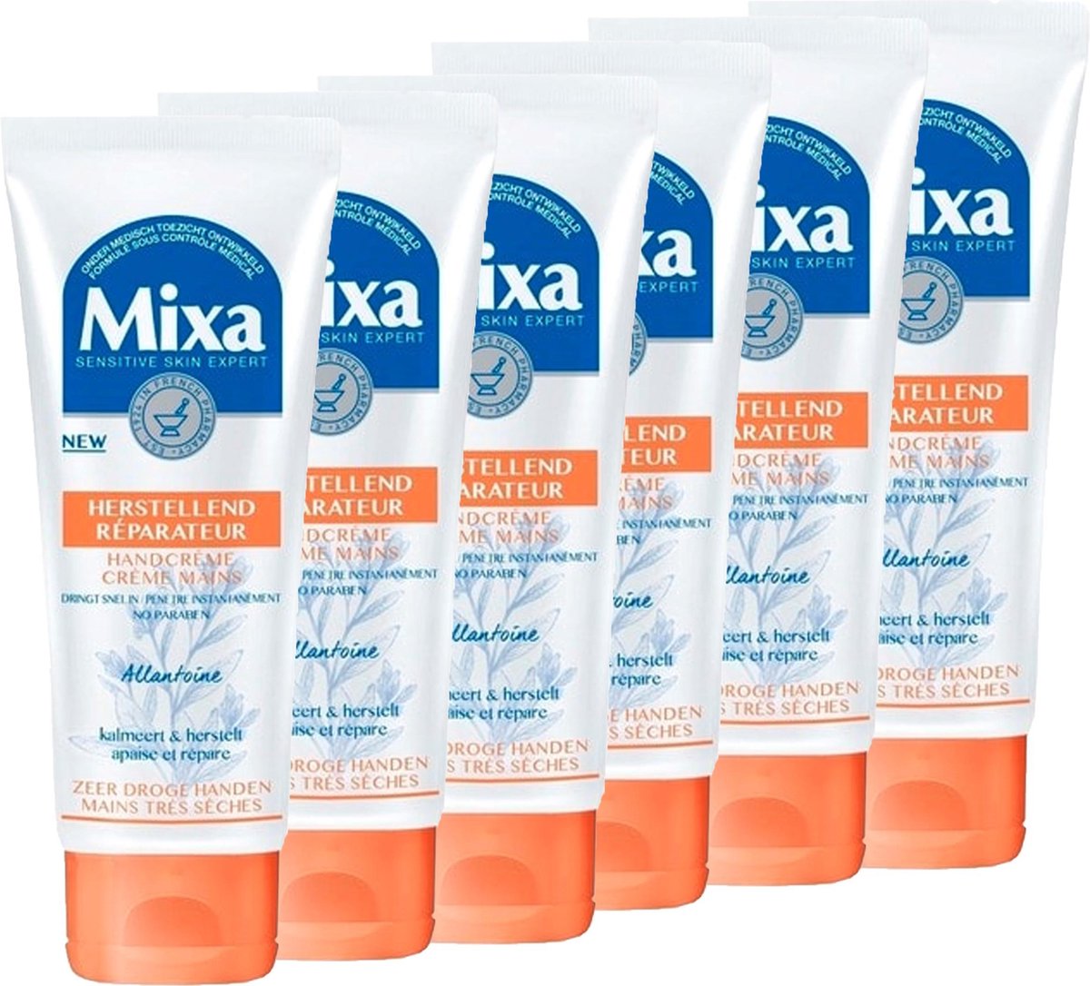 Mixa Herstellende Handcrème Allantoine - Zeer droge Handen - 6 x 100 ml ...
