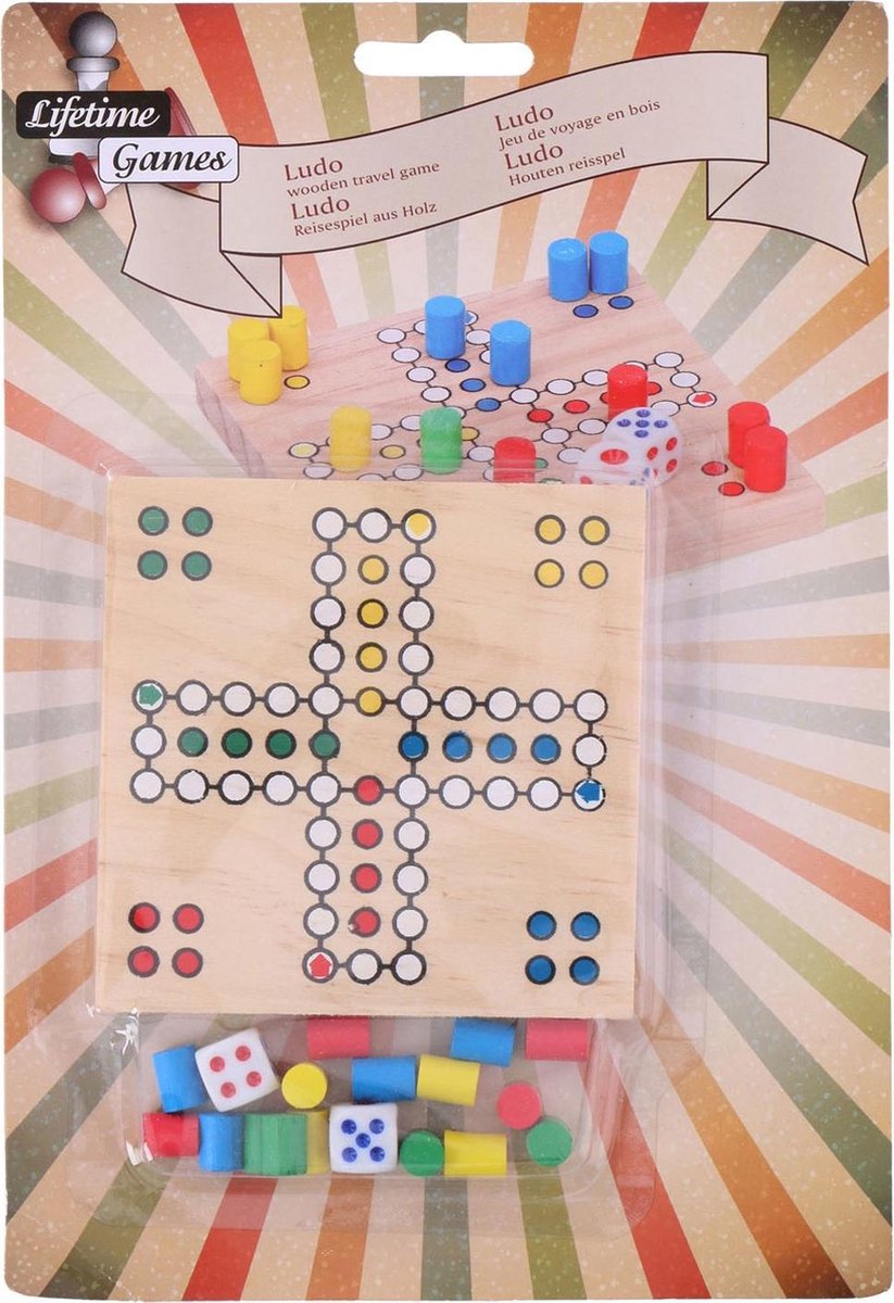 Houten Mini Ludo | Games | bol.com