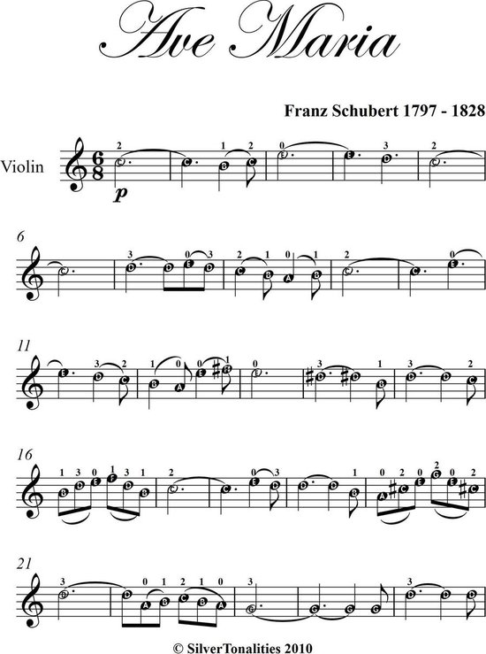 Ave Maria Easy Violin Sheet Music (ebook), Franz Schubert | 1230004009115 | Boeken | bol