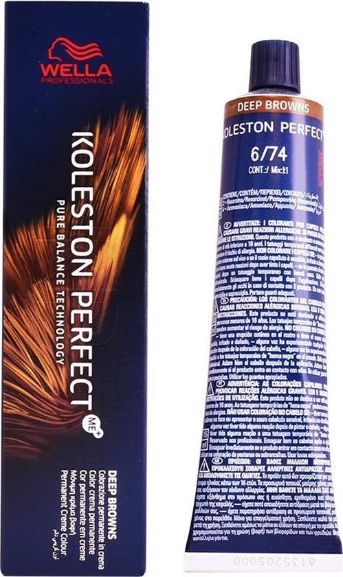 Permanente Kleur Wella Koleston Perfect Nº 6.74 (60 ml) | bol