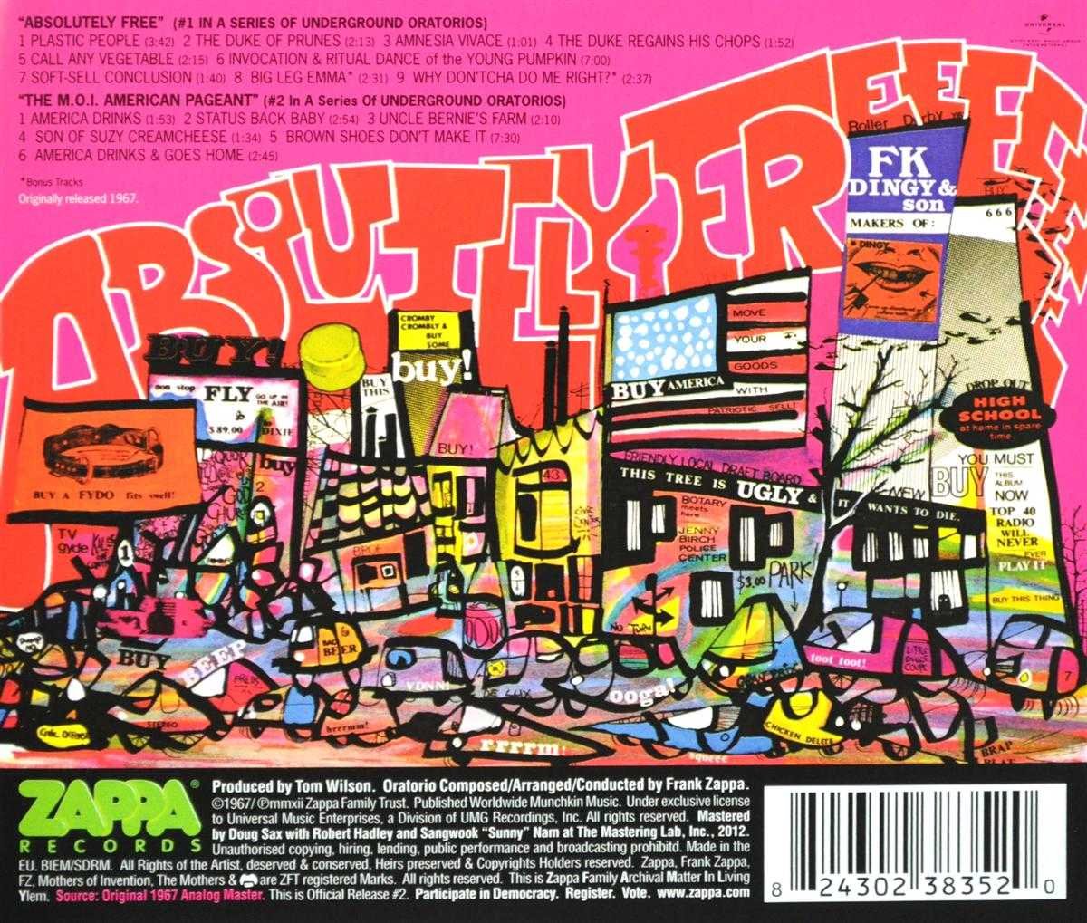 Absolutely Free - Zappa Frank, The Mothers Of Invention Frank Zappa ...