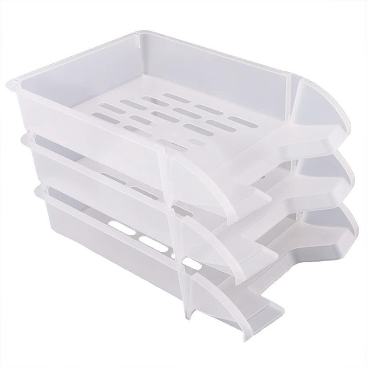 SorteerBakjes -Zoneyan A4 Letterbak, Witte stapelbare Letterbak ...