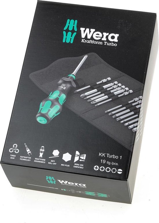 WERA Kraftform Kompakt Turbo 1 bit-assortiment | bol.com WERA Kraftform Kompakt Turbo 1 bit-assortiment | bol.com