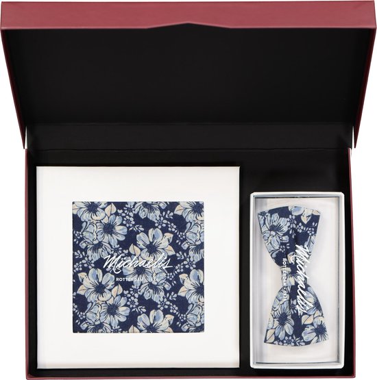 Coffret cadeau Michaelis bow avec pochette - fleurs bleues dans un ...