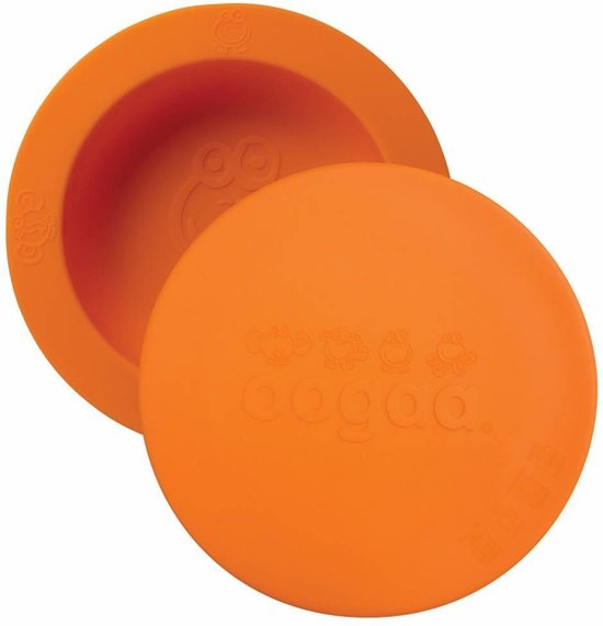 Oogaa Siliconen Diep Bord Met Deksel - Orange | bol.com