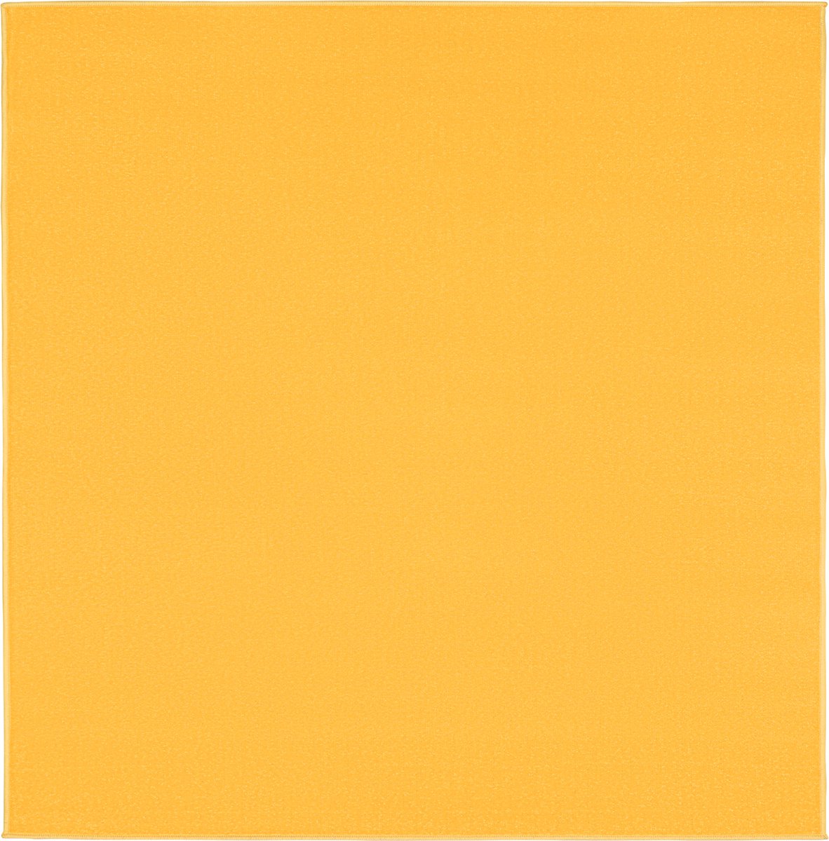 Tapiso Mono Square Vloerkleed Geel Laagpolig Vierkant Tapijt Maat ...