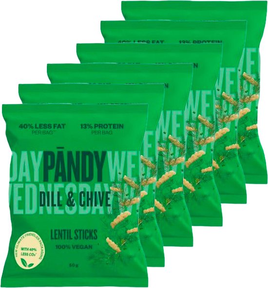 Pandy Lentil Sticks Dill & Chive 6 Stuks | bol