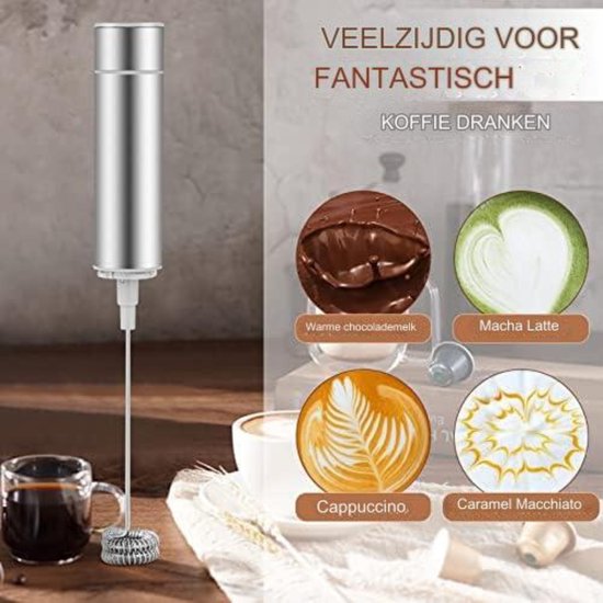 Opschuimer voor Melk - Melkopschuimer Electrisch met 3 batterijen/min ...