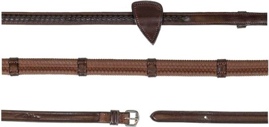 Dy on 1/2'' Rubber reins with 7 leather loops and plaited finishing ...