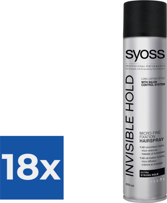 Syoss Styling-Hairspray Invisible Hold - Voordeelverpakking 18 stuks | bol Syoss Styling-Hairspray Invisible Hold - Voordeelverpakking 18 stuks | bol