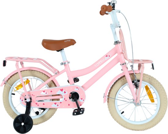 TOTSY Meisjesfiets 14 inch – 2 OPTIES - Kinderfiets – 3, 4 & 5 jaar ...
