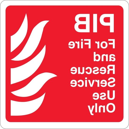 PIB Box Sign 150 x 150 mm - Veiligheidsbord - Geschikt voor lokale ...