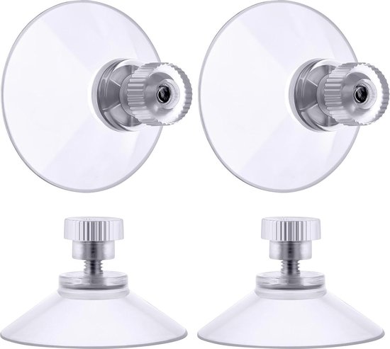 Transparante zuignappen - extra sterk - 4 stuks - Ø 50 mm - PVC | bol