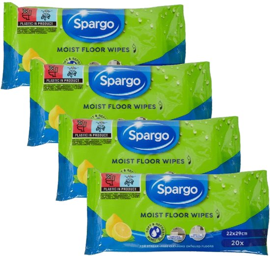 Spargo Moist Wipes / 100 Vochtige schoonmaakdoekjes - 4 x 25 stuks ...