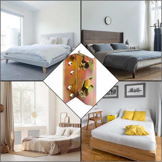4 stuks zware belasting bedverbinders voor het bevestigen van ...