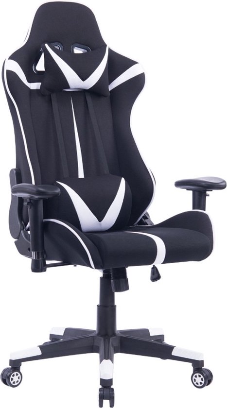 Bolt Edge Luxe Gamestoel - Zwart met wit - Verstelbare Gaming Chair ...