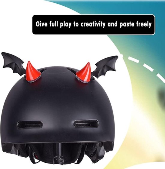 Hoorn helm devil hoorns zuignap spike skihelm-oren duivel decoratie ...