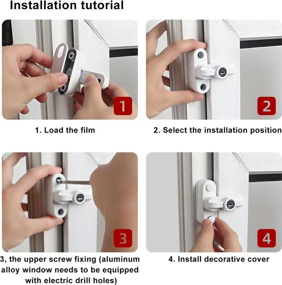 HTML External Window Lock Flat Bite Lock Buckle Anti-theft Lock Single ...