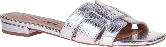 Bibi Lou Holly Flat Zilveren Slipper | bol