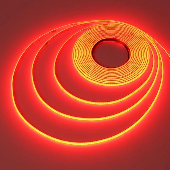 Led strips 24 V COB LED-strip rood 5 mm ultradun - 5 meter rood - hoge ...