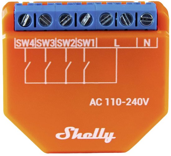 Shelly Wave i4 Scenariomodule Z-Wave | bol