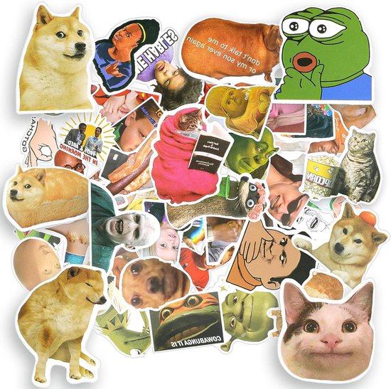 Grappige stickers 50 stuks populaire emoticon-stickers waterdichte ...