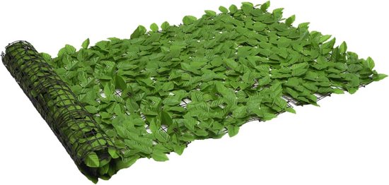 vidaXL Balkonscherm - Groen - 400x100 cm - Polyethyleen Balkonscherm ...