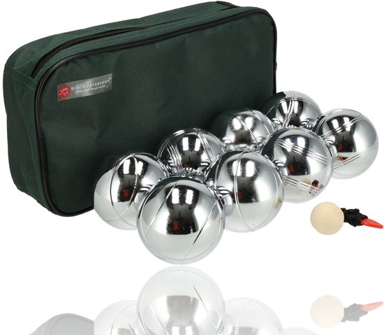 Jeu de boules set - 8 Ballen + Jack + Meetpin - Inclusief draagtas ...