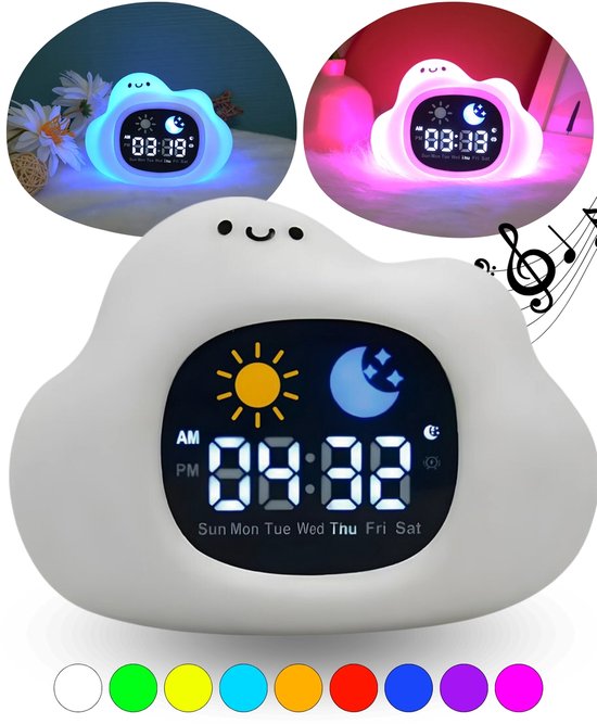 Boncy® Slaaptrainer Kinderen Wekker Wolkje - White Noise Machine ...