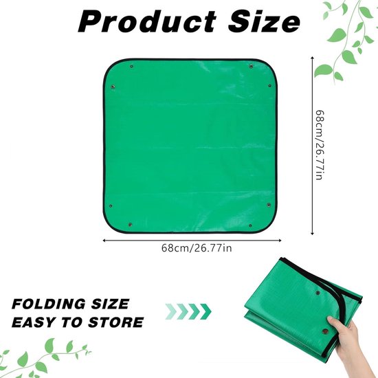 Waterdichte tuinmat - Extra grote potmat voor kamerplanten 68 x 68 cm | bol